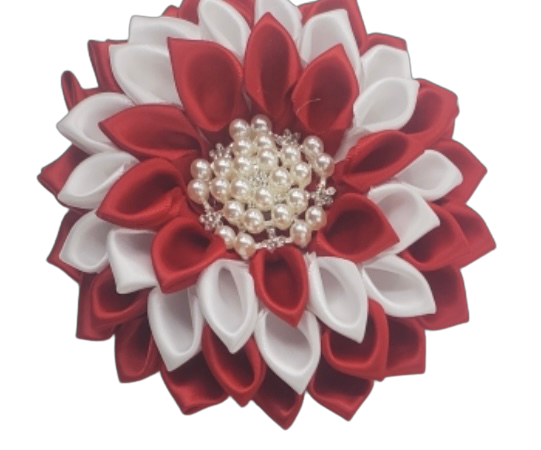 Kappa Silhouette Satin Flower Lapel Pin - Need Nalia?