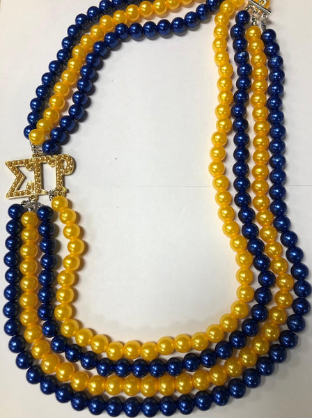 SGRho Blue & Gold Layered Necklace - Need Nalia?